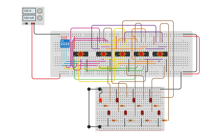 Circuit design CPE LOG DECODER IMPLEMENTATION - Tinkercad