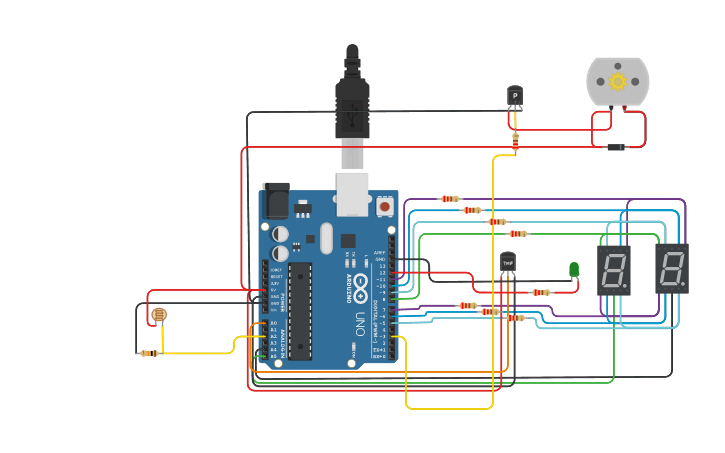 Circuit Design Arduino Fotoresistencia Tinkercad