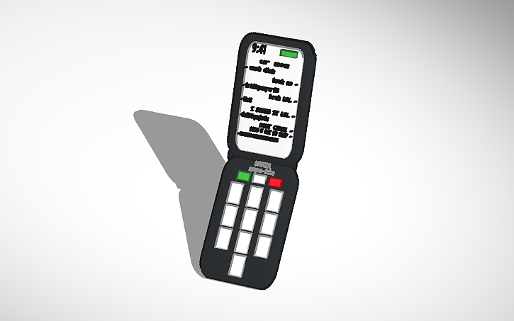 3D design flip phone - Tinkercad