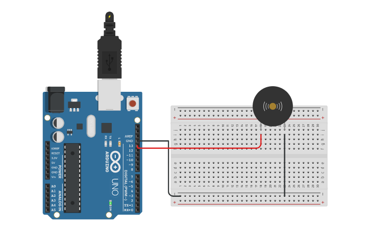 Circuit design Buzzer | Tinkercad