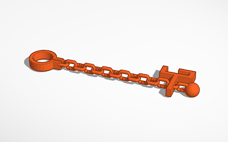 3D design Chain Key Locke and Key - Tinkercad