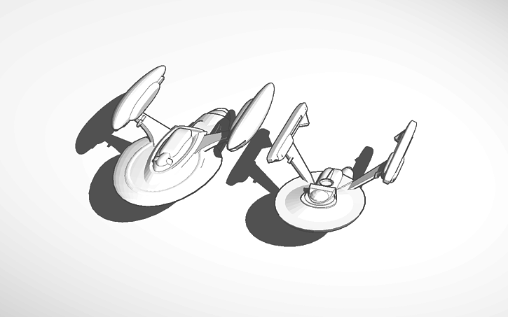3D design Ranger-Class Starship - Dual Era | Tinkercad