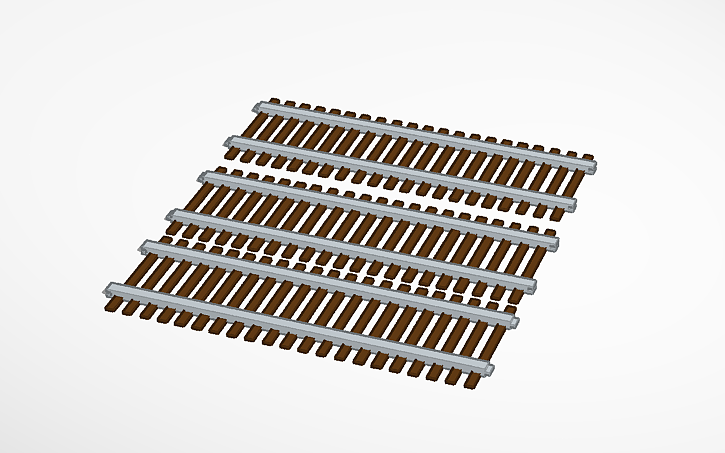 3D design Train tracks for town - Tinkercad