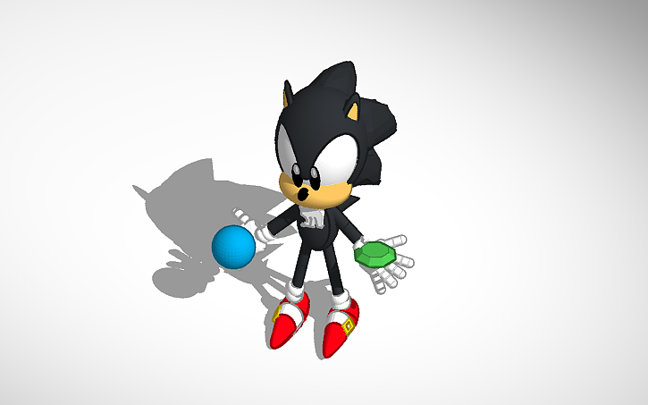 3d Design Shadow The Hedgehog By Me Tinkercad