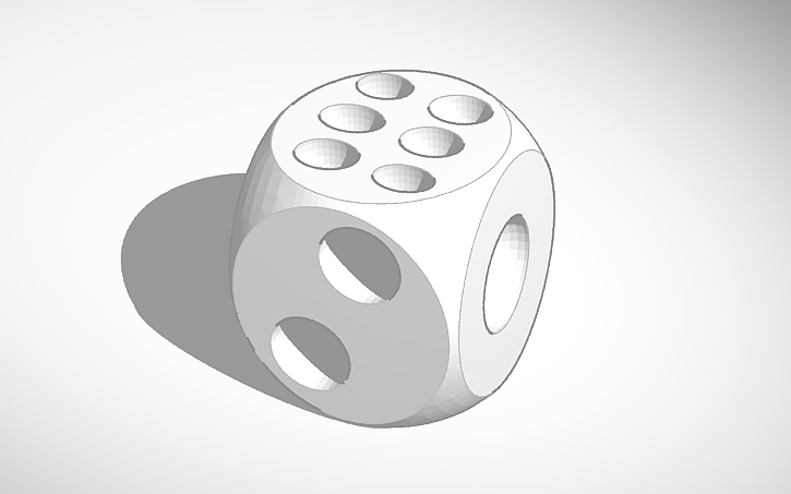 3D design dado - Tinkercad