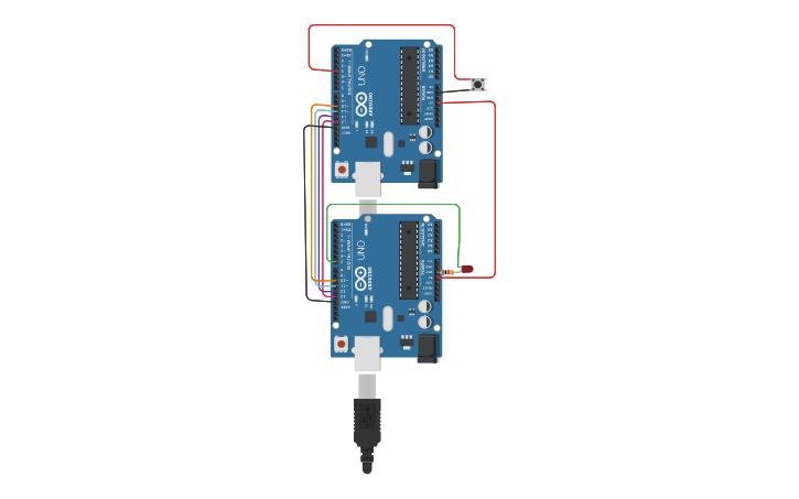 Circuit Design Protocolo Spi Tinkercad