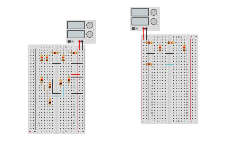 Circuit design Ejemplo Protoboard - Sec40 | Tinkercad