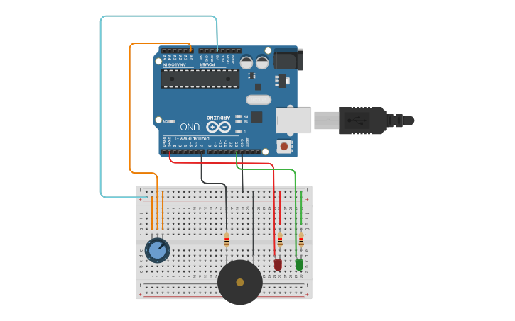 Circuit design Trabajo práctico "Potenciómetro" | Tinkercad