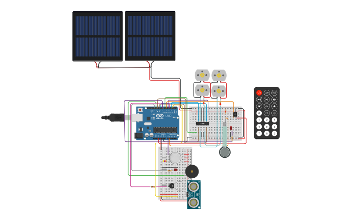 Circuit design Mode 1 Train project - Tinkercad