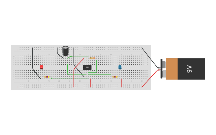 Circuit design Railroad Crossing - Tinkercad