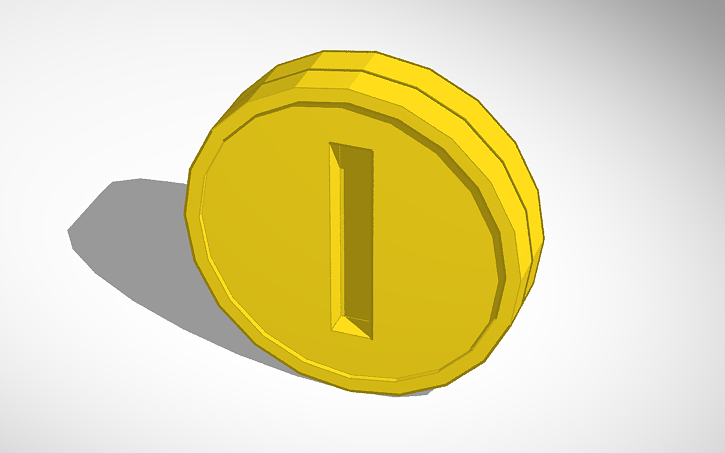 3D design Mario coin - Tinkercad
