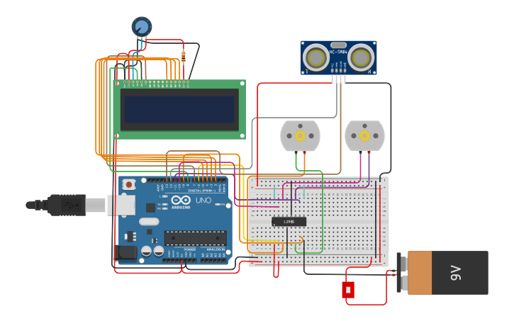 Circuit design Vacuum Cleaner - Tinkercad