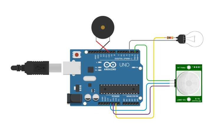 Circuit design Light Motion Sensor - Tinkercad