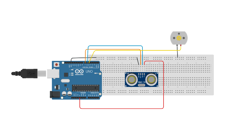 Circuit design Arduino sensor de distancia Roberto Reyes | Tinkercad