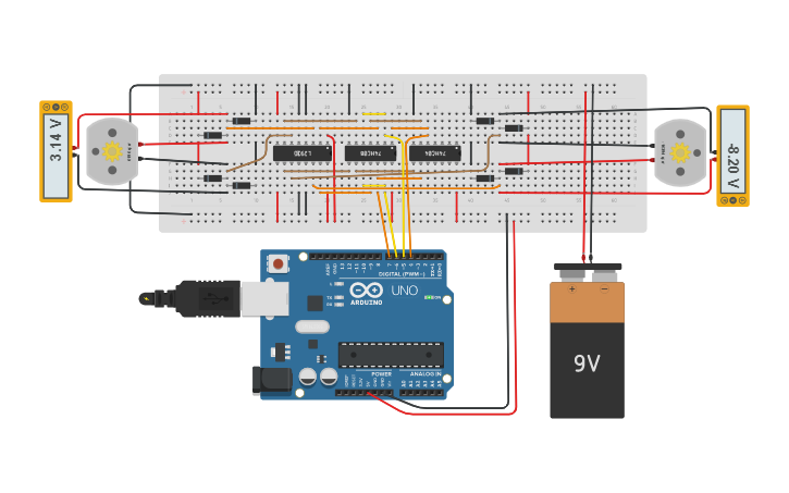 Circuit design 03 dc motor - Tinkercad
