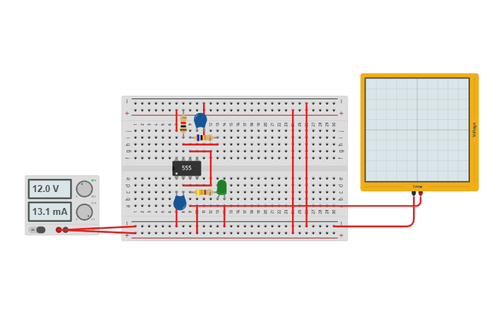 Circuit design Cooper's555 timer lab - Tinkercad