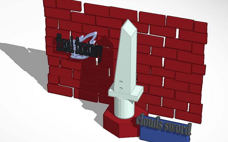 3D design Final Fantasy VII Cloud's Sword - Tinkercad