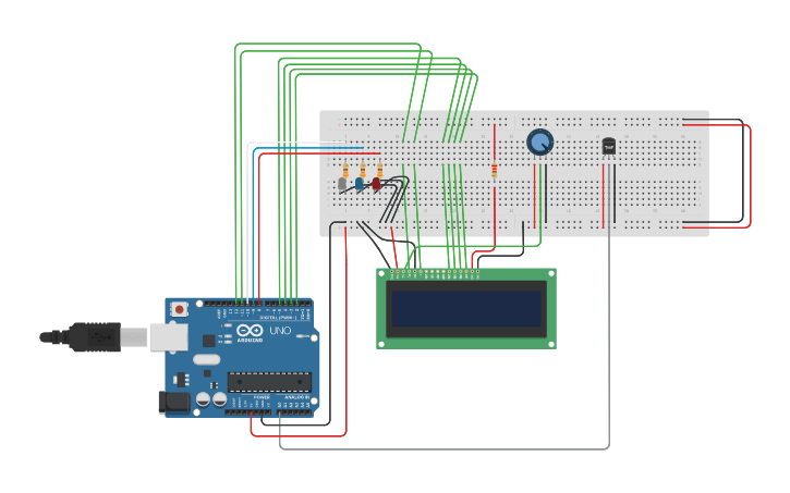 Circuit design Sensor de Temperatura TMP36 - Tinkercad