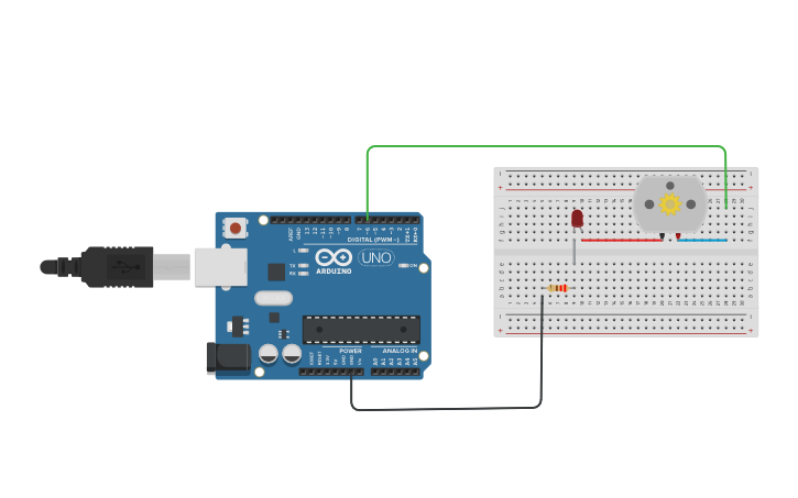 Circuit design Controlling LED Brightness/ Motor Speed Using Arduino ...