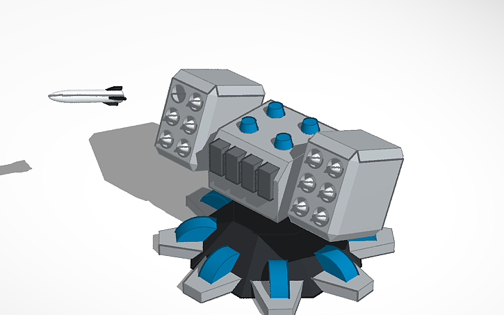 3D design MISSILE TURRET - Tinkercad