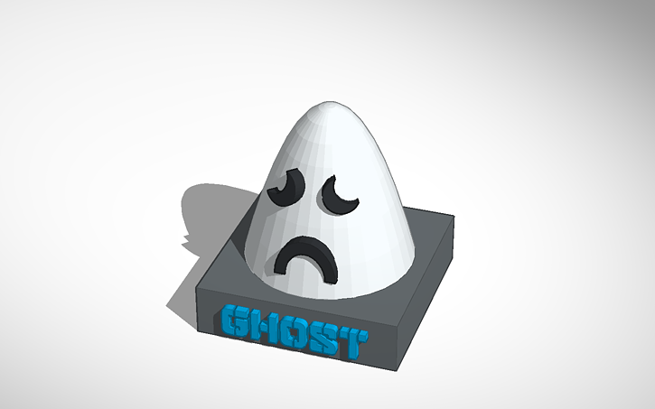 3D design Ghost head - Tinkercad