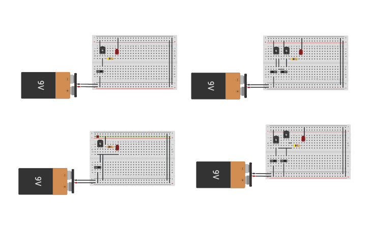Circuit design Simple gates - Tinkercad