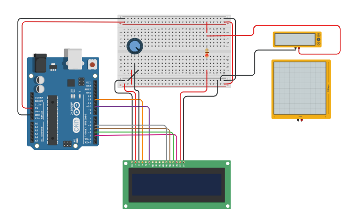 Circuit design Temperatura LCD | Tinkercad