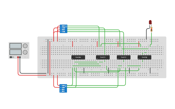 Circuit design multiplexer - Tinkercad