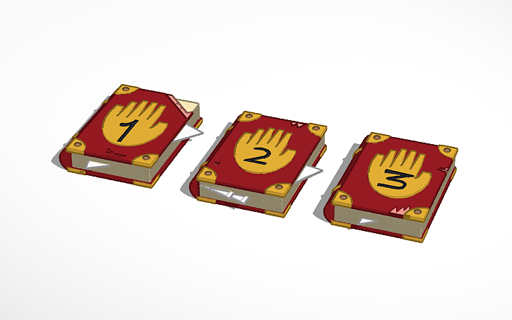 3d Design Gravity Falls Journals Tinkercad