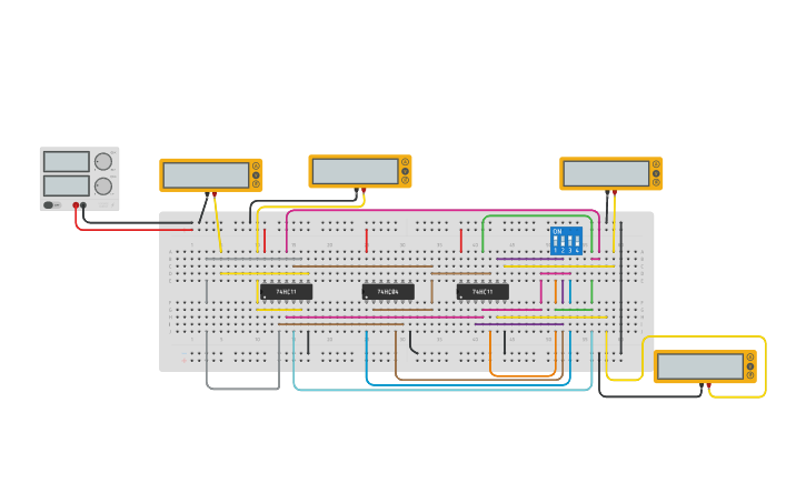 Circuit design Demultiplexer | Tinkercad