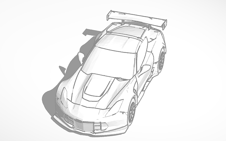 3D design #109-Chevrolet Corvette C7 - Tinkercad