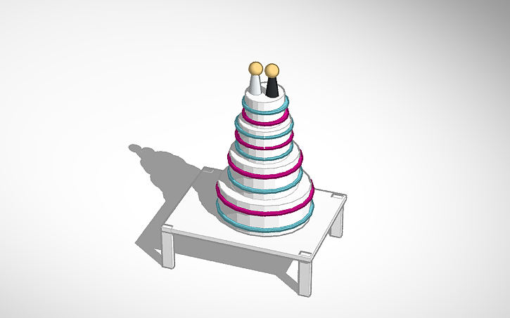 3D design Wedding Cake - Tinkercad
