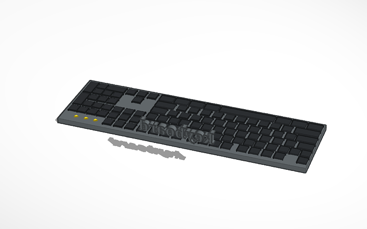 3D design keyboard - Tinkercad