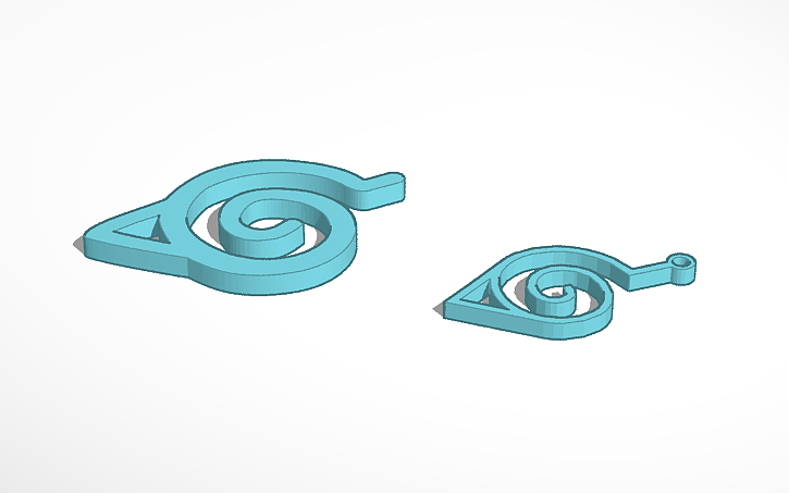 3D design NARUTO Konoha Sign - Tinkercad