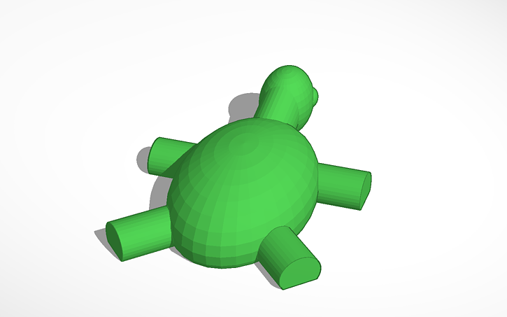 3D design SEA TURTLE - Tinkercad