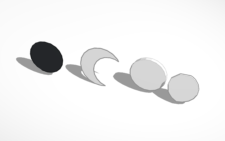 3D design Moon phases - Tinkercad