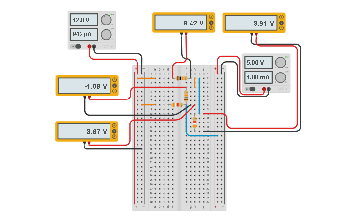 Circuit design Pratica 07 Circuito 02 | Tinkercad