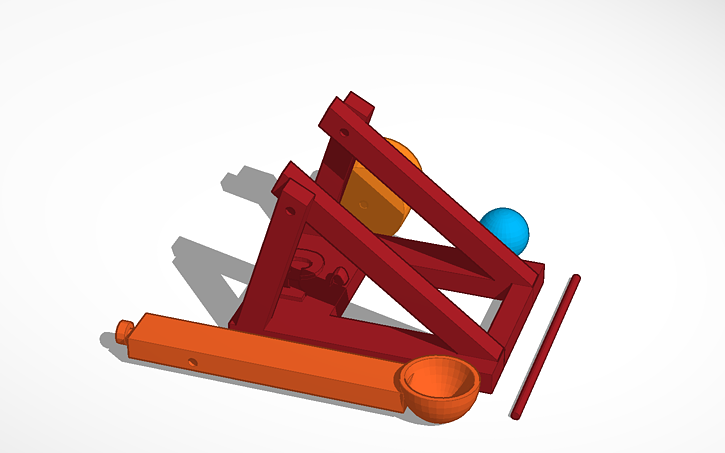 3D design physics 20 catapult CS - Tinkercad