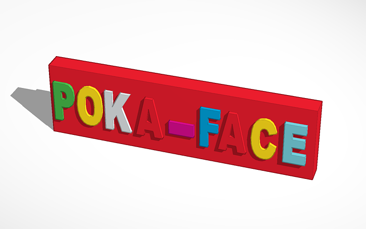 3D design Poka-face | Tinkercad