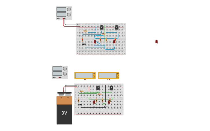 Circuit design UTS Praktek Elektronika Analog | Tinkercad