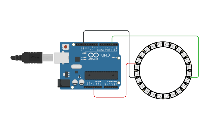 Circuit design Neopixel 24 LED Ring Circuit - Tinkercad Circuit design Neopixel 24 LED Ring Circuit - Tinkercad