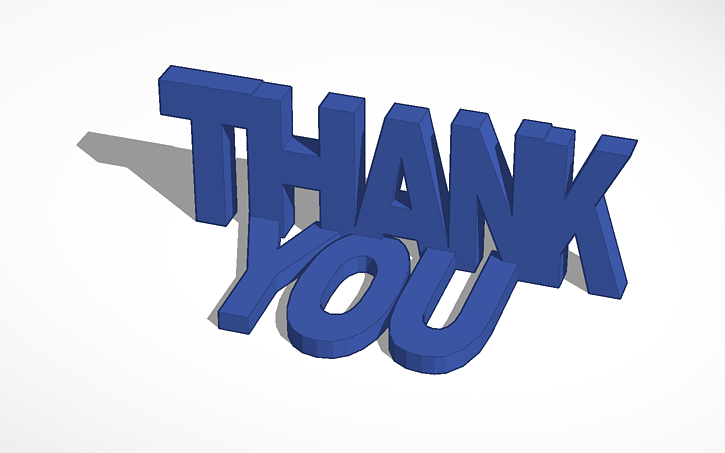 3D design Thank you project - Tinkercad
