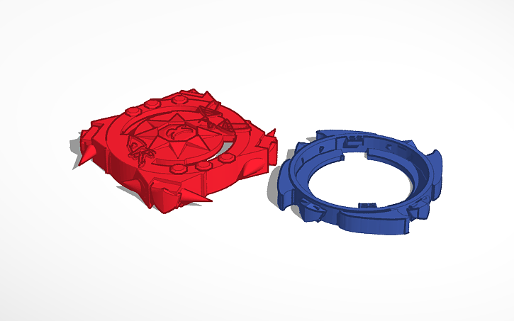 3D design Karma Knavious Beyblade layer /w Parry Frame - Tinkercad