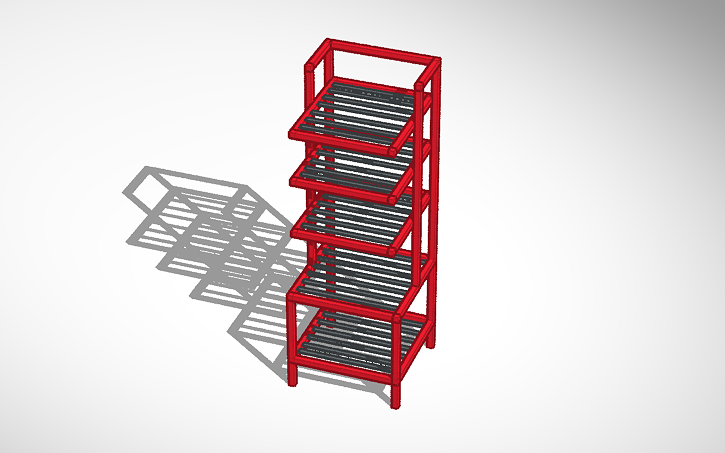 3D design Shoe Rack - Tinkercad
