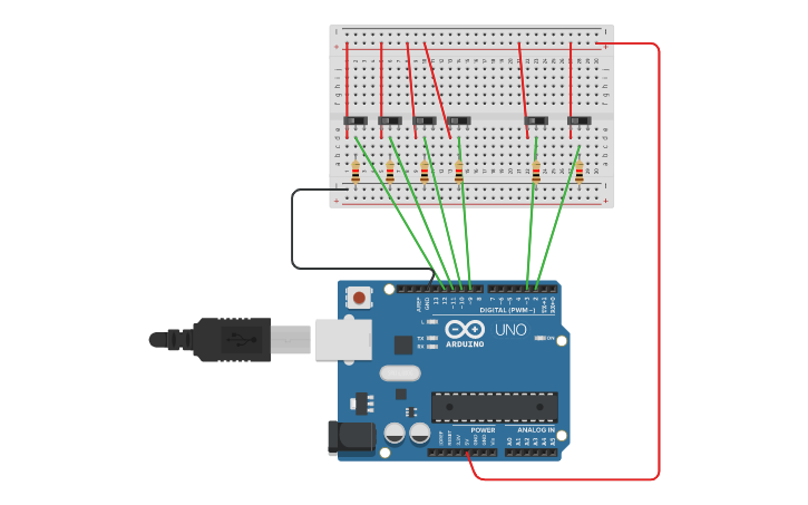 Circuit design multiplexer a 4 ingressi | Tinkercad