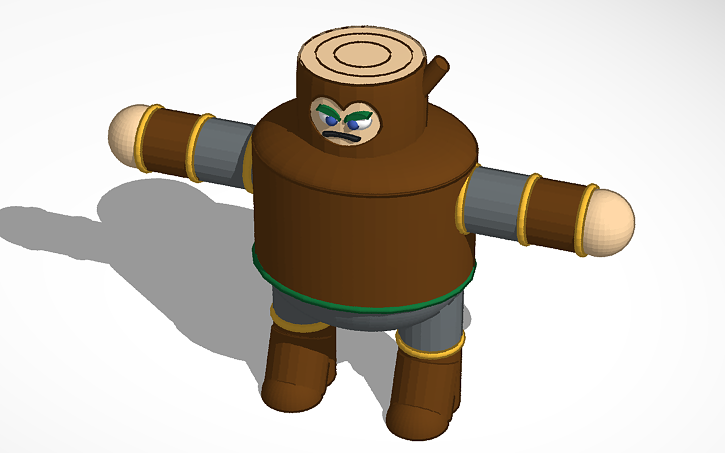 3D design Mega Man 2 - Wood Man - Tinkercad