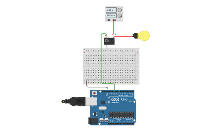 Circuit design Módulo relé - Tinkercad