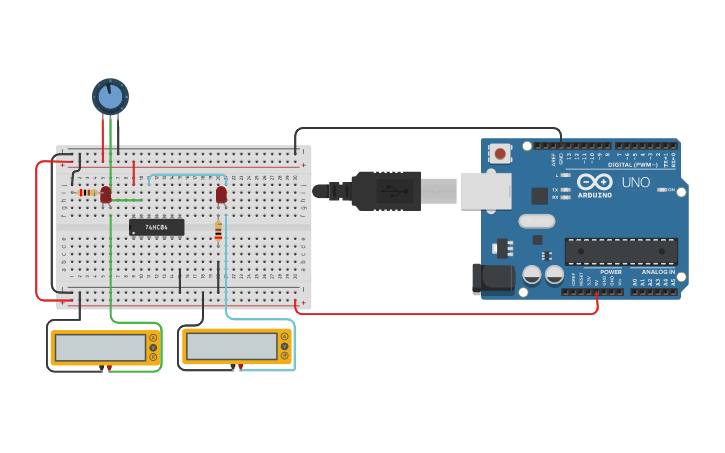 Circuit design Logic Levels - Tinkercad