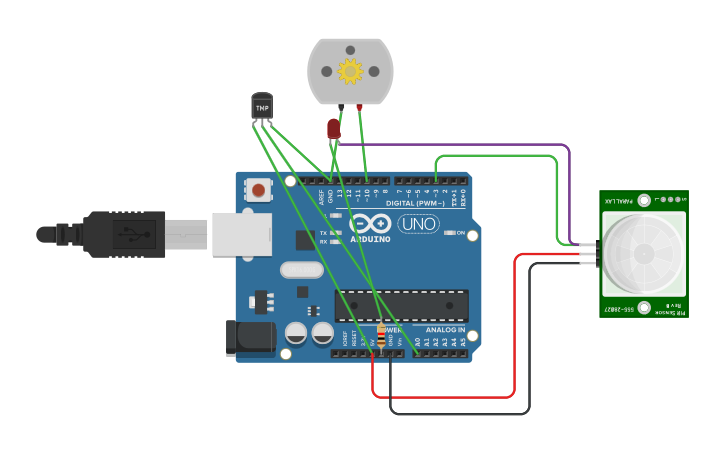 Circuit design Smart Fridge | Tinkercad