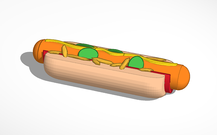 3D design Hot Dog - Tinkercad